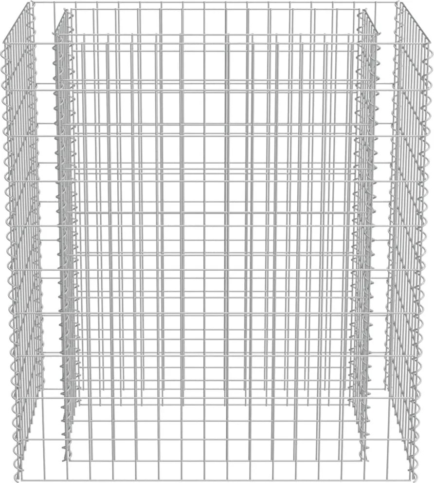 Gabionový vyvýšený záhon pozinkovaná ocel 90 x 50 x 100 cm 143568