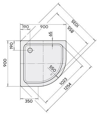 Kaldewei Arrondo Sprchová vanička 90x90 cm, antislip, bílá, Perl-effekt 460030003001