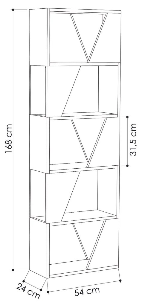 Moderní knihovna FRAME bílá