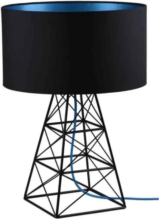 Stolní lampa Pylon černá/modrá