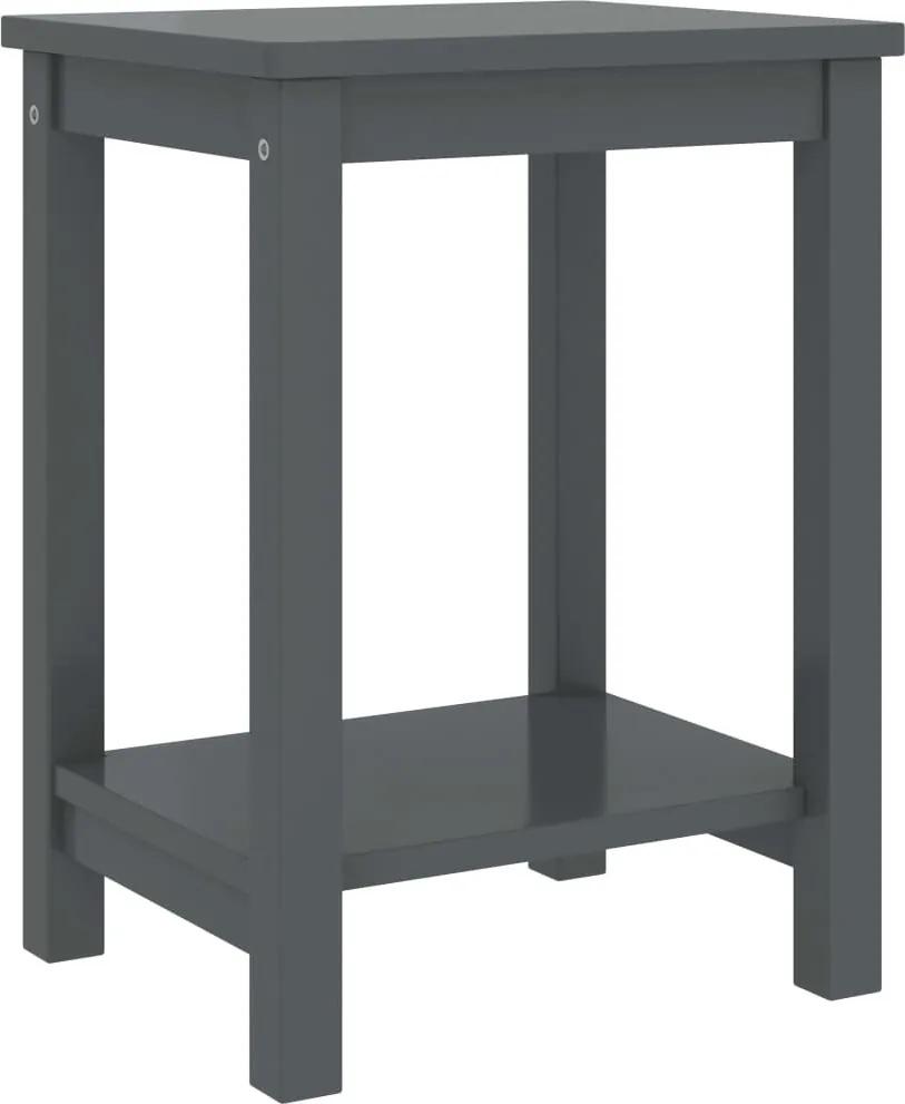 vidaXL Noční stolek 35 x 30 x 47 cm masivní borové dřevo [322210] Barva: Tmavě šedá