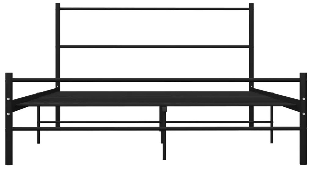 vidaXL Marketos Rám postele černý kov 120 x 200 cm