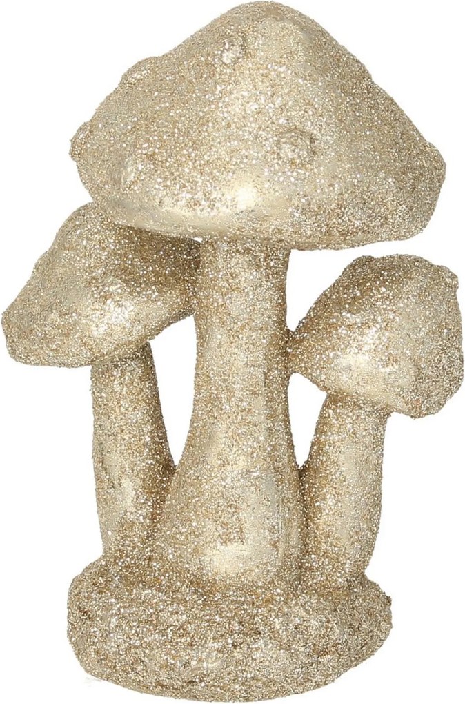 Dekorace Golden Mushrooms 12cm