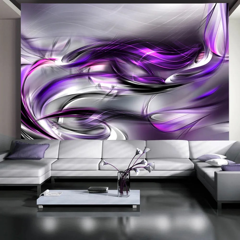Fototapeta Bimago - Purple Swirls + lepidlo zdarma 400x280 cm