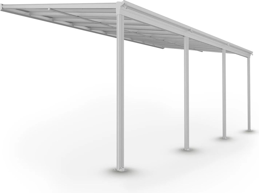 Juskys Hliníkové zastřešení terasy Borneo Barva: tmavě šedá, Velikost: 3 × 3 m