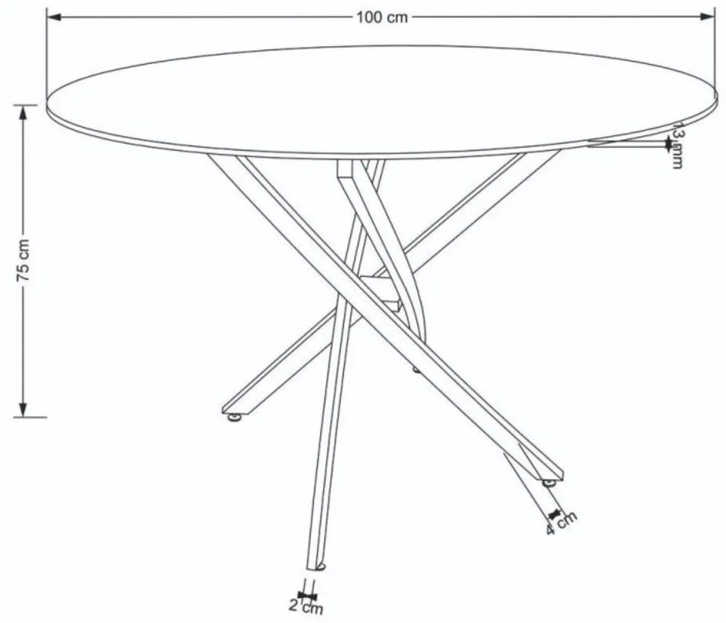 Jídelní stůl Raymond III bílý mramor/stříbrný