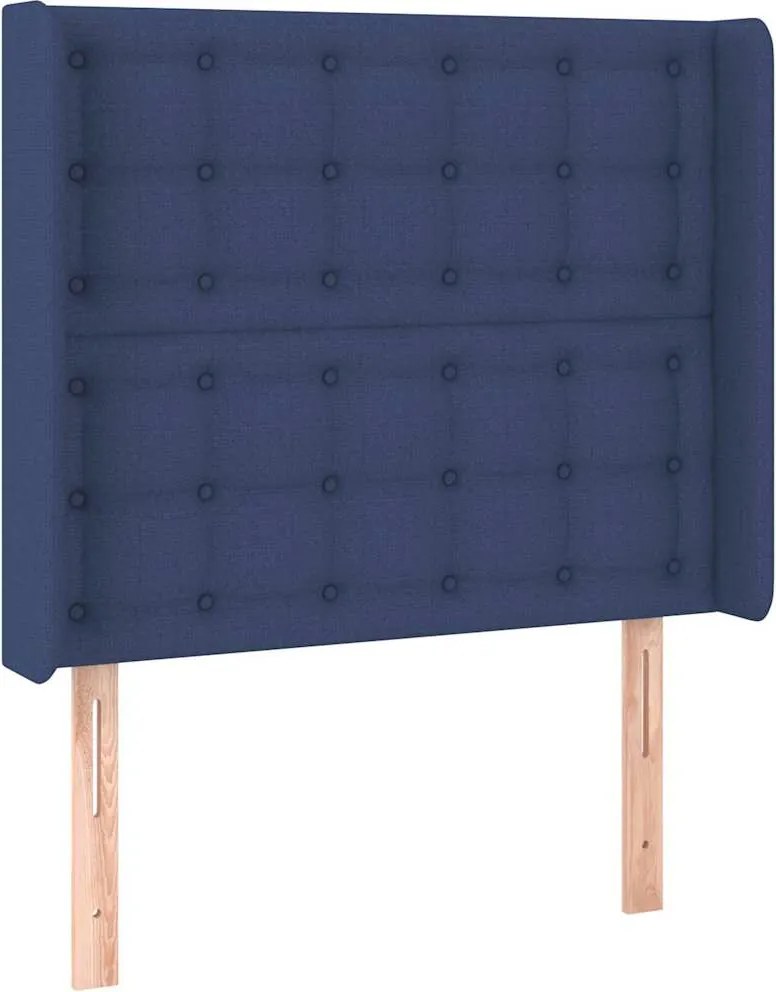Box spring postel s matrací modrá 90x200 cm textil 3132287