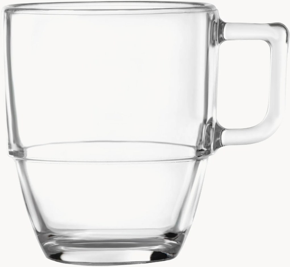 Sada hrnků na kávu z křišťálového skla Americano, 6 dílů