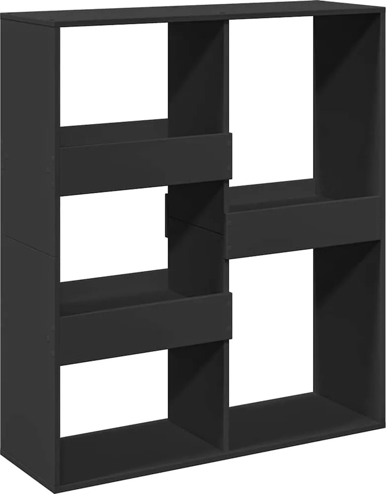 Dělicí stěna černá 100 x 33 x 115 cm kompozitní dřevo 3309547