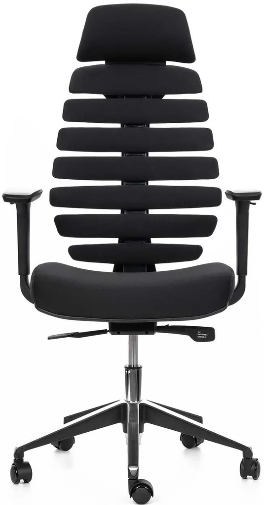 MERCURY Ergonomická kancelářská židle LOMAX - černá látka / nosnost 150 kg