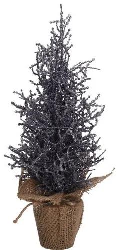 Vánoční stromek v jutě Monza 35 cm, tm. šedá