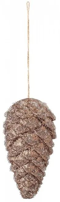 Velká třpytivá šiška Bloomingville bronzová 18cm