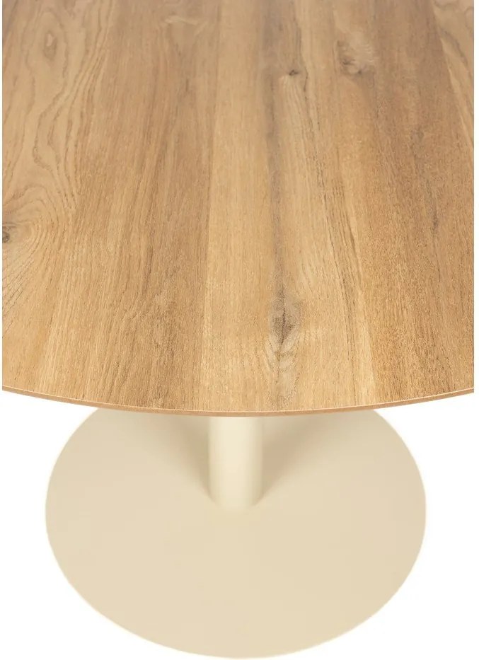 Kulatý jídelní stůl s deskou v dubovém dekoru ø 110 cm Steven – White Label