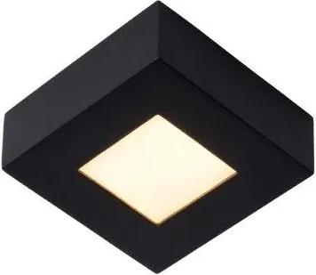 Lucide 28117/11/30 BRICE čtvercové stropní stmívatelné koupelnové LED svítidlo 8W IP44 černá Stropní svítidla a stropnice