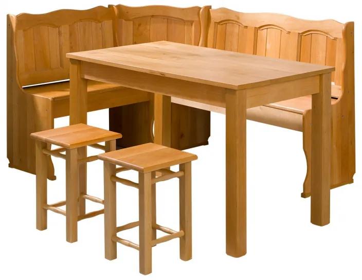 Kuchyňský kout + stůl se židlemi Soter I, Barva dřeva: olše