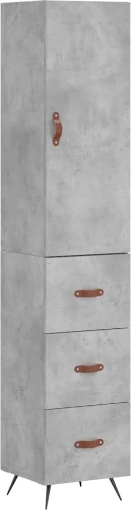 Skříň highboard betonově šedá 34,5x34x180 cm kompozitní dřevo 3198829