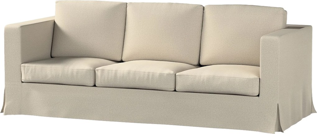 Potah na pohovku IKEA Karlanda 3-místná nerozkládací, dlouhý barva béžová látka pletený vzor