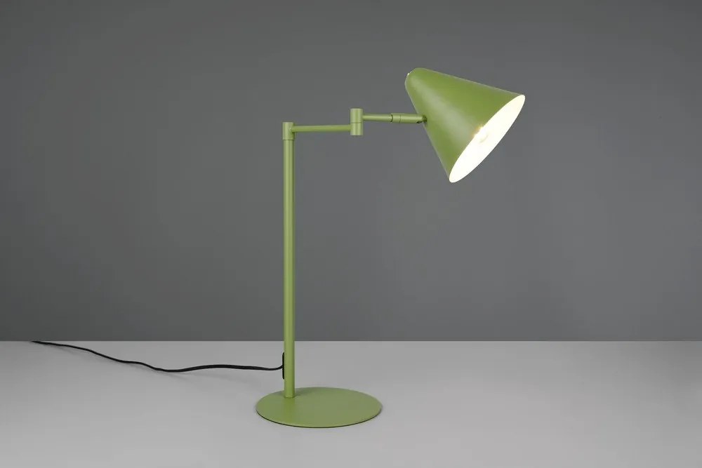Zelená stolní lampa s ohybatelnou konstrukcí (výška 50,5 cm) Cosima – Trio