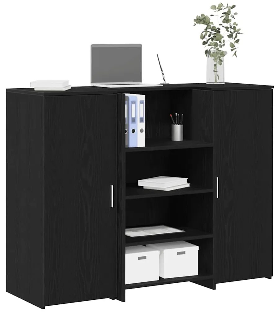 Recepční stůl černý dub 135x50x103,5 cm kompozitní dřevo 3324188