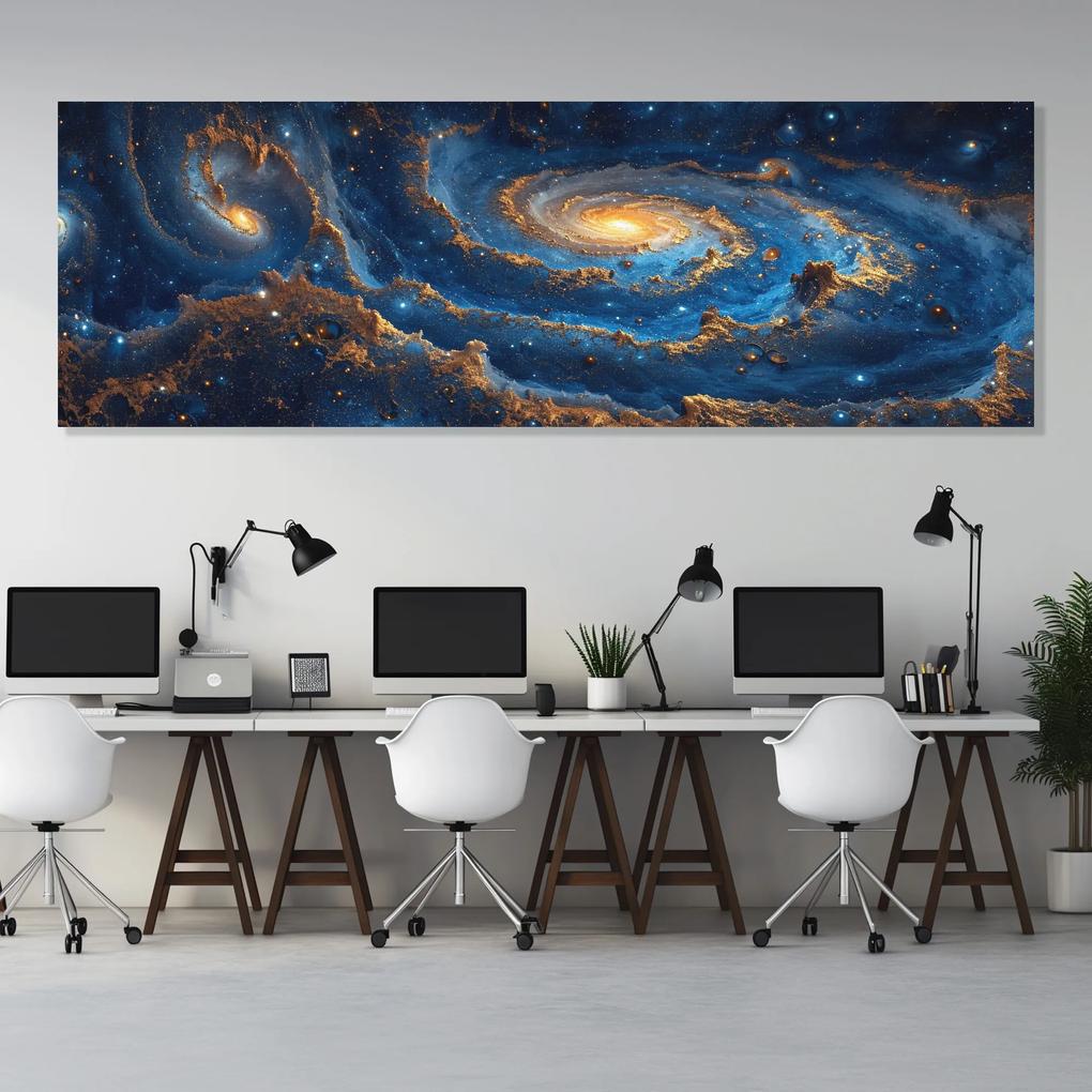 Obraz na plátně - Galaxie Gnosar FeelHappy.cz Velikost obrazu: 210 x 70 cm