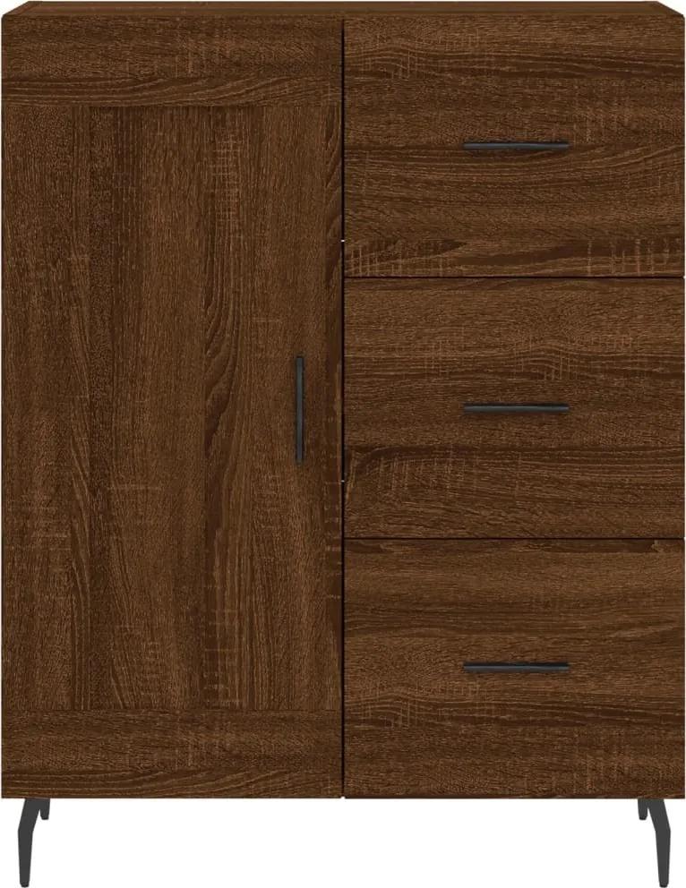 vidaXL Příborník 69,5 x 34 x 90 cm kompozitní dřevo [830283] Barva: Černá
