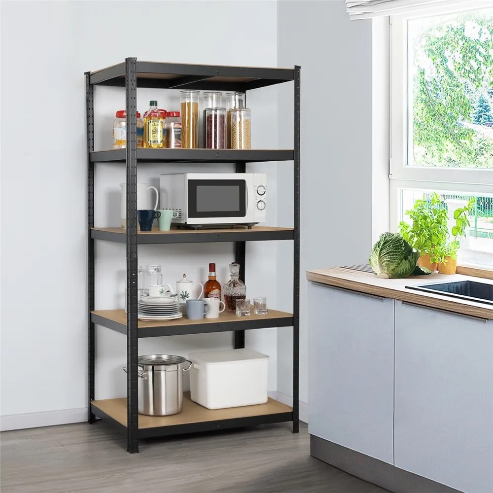 Zátěžový regál Yaheetech – Mod.9: 180 × 90 × 60 cm/875 kg černá (264515749188)