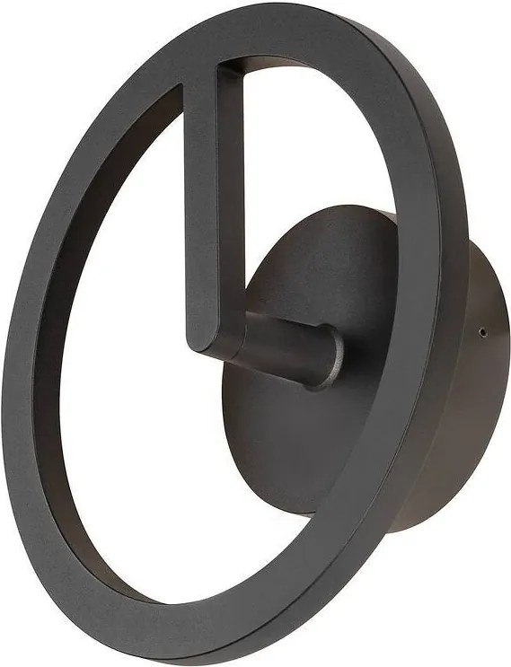 LA 1007918 Q-RING nástěnné svítidlo, 3000 K FÁZE, IP65, černá - BIG WHITE (SLV)