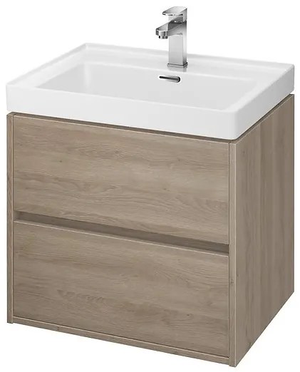 Cersanit Crea, závěsná skříňka s umyvadlem 60cm, set B114, dub, S801-288