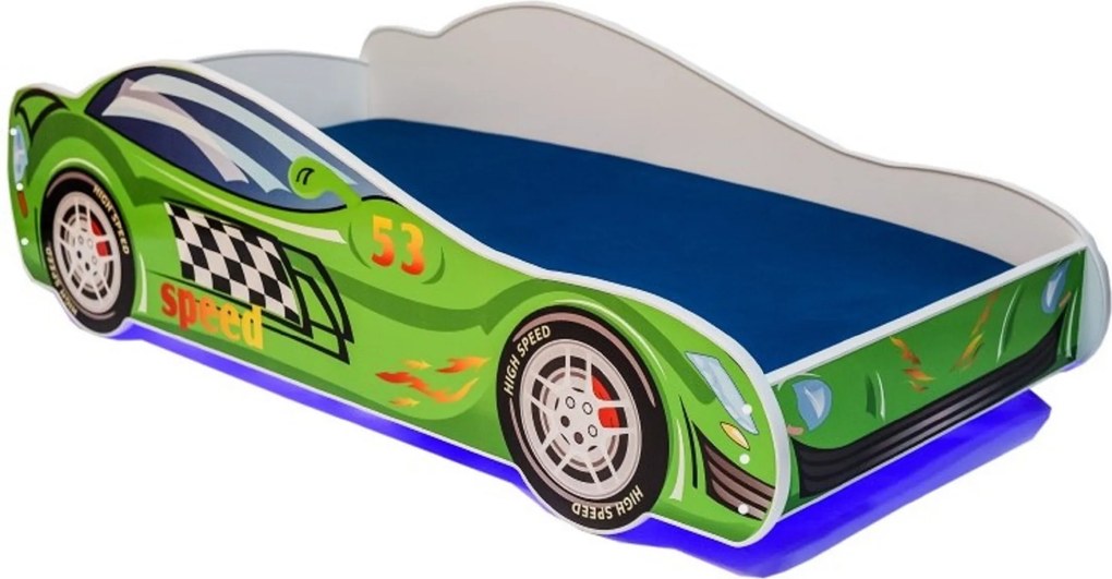 ADRK Furniture Postel s matracem a LED osvětlením SPEED 160x80 CH-SPE-160+L-S010