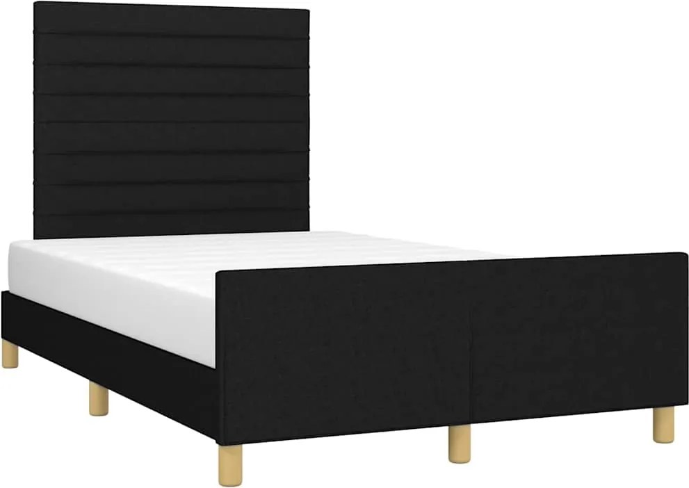 Rám postele bez matrace černý 120 x 200 cm textil 3125124
