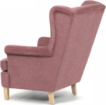 Křeslo ušák růžová látka AK-388 PINK2