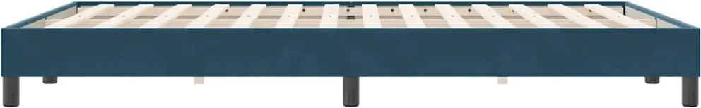 Postel Box Spring bez matrace tmavě modrá 140x220 cm samet 3315877