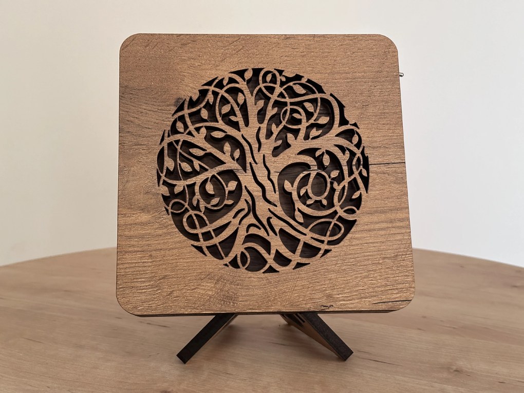 Li-Go "Strom života" lampa 19x19cm provedení povrchu: dub světlý