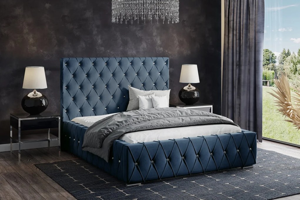 Postel MODEL 06 120x200 modrá - MAGIC VELVET 2226