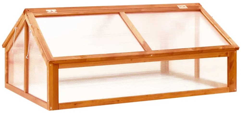 Skleník hnědá 114 x 80 x 50 cm jedlové dřevo 316415