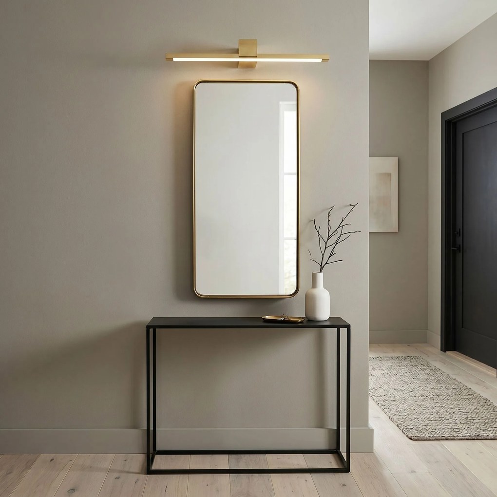 Toolight Toolight, LED koupelnové nástěnné svítidlo 60cm, 12W, 1500lm, SWE044-1W, zlatá lesklá, OSW-20144