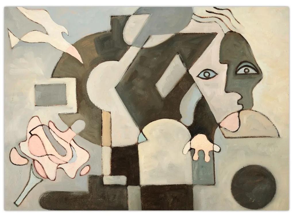Skleněný obraz - Kubismus (70x50 cm)