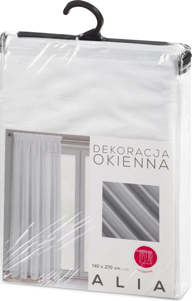 ZÁCLONA NA PÁSCE ALIA 140X270 CM BÍLÁ