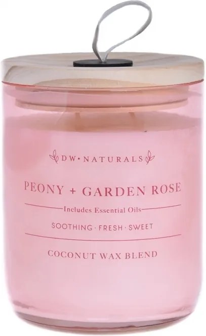 DW Home Vonná svíčka ve skle Pivoňka a Zahradní Růže - Peony & Garden Rose, 17,7oz