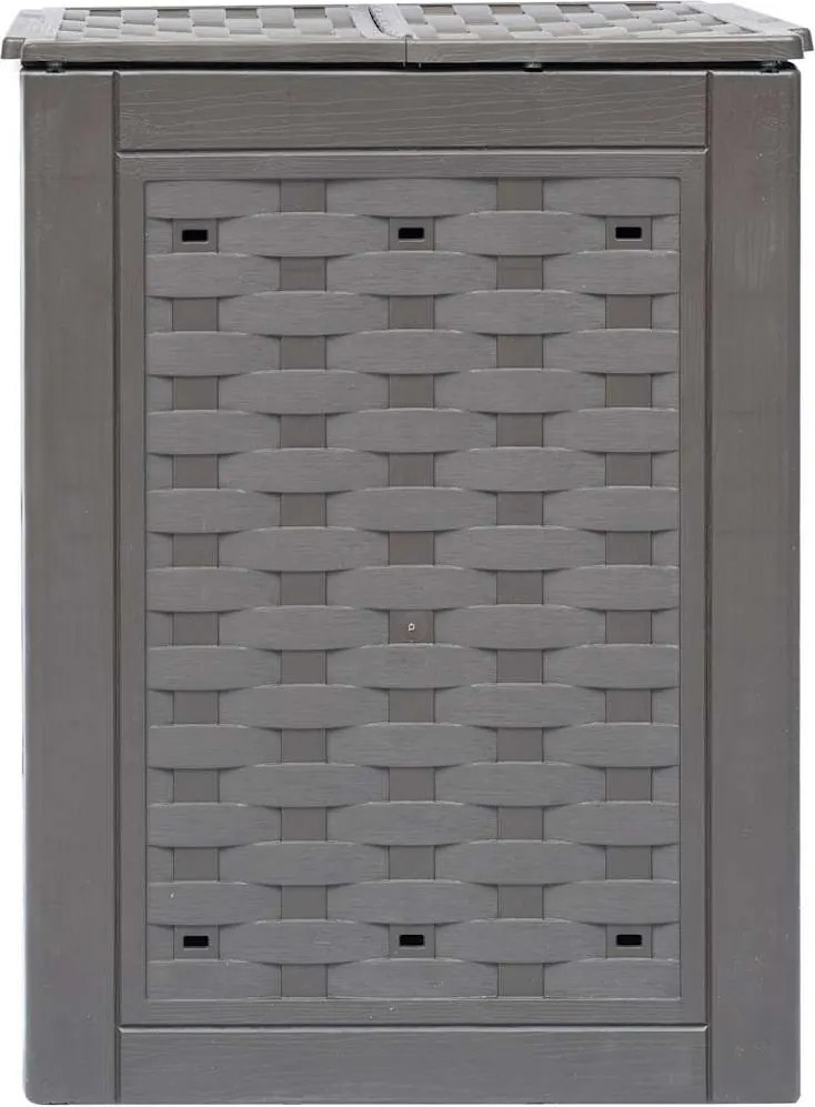 Zahradní kompostéry 2 ks hnědé 60x60x83 cm 600 l plast ratan 278917