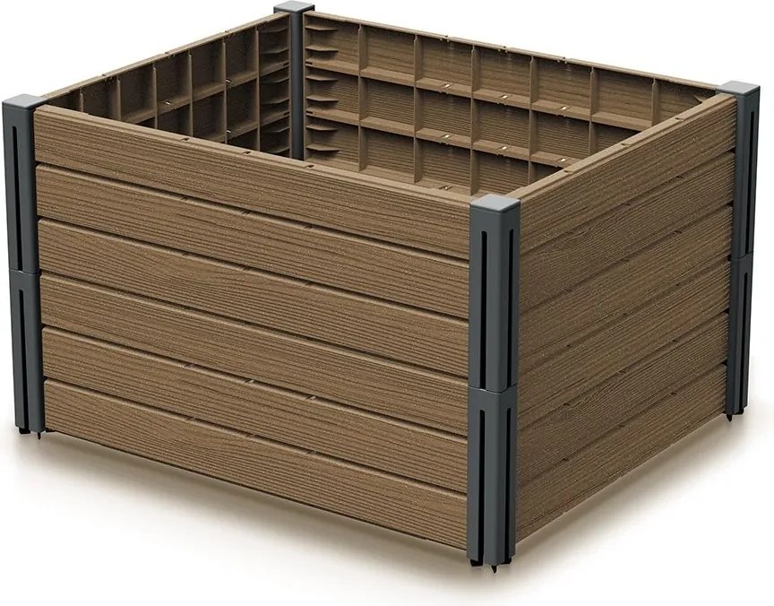 PROSPERPLAST Vyvýšený záhon 2 ks BASE PLANT 75,6 cm, naturo ECO