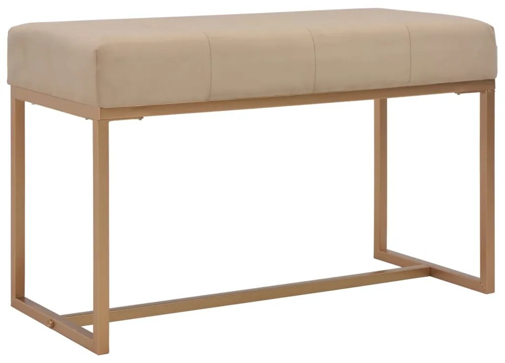 Lavice 80 cm béžová sametová 247559