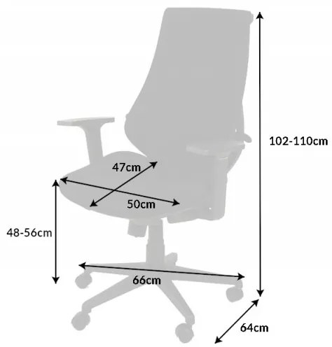 Kancelářská židle Alien 102-110cm černá/ 41096