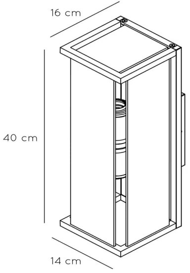 Lucide 27883/02/30 - Venkovní nástěnné svítidlo CLAIRE 2xE27/15W/230V IP54