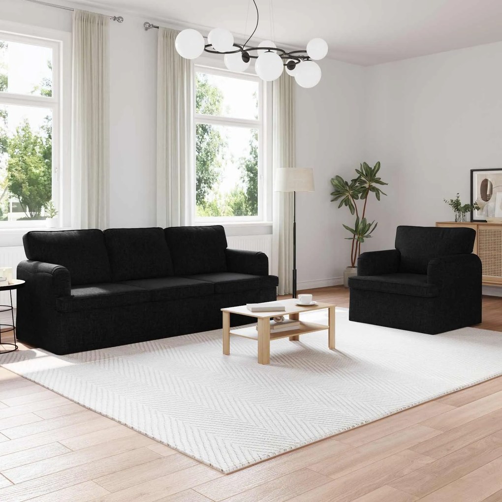 Set pohovek 2 ks Černá textil 3407606