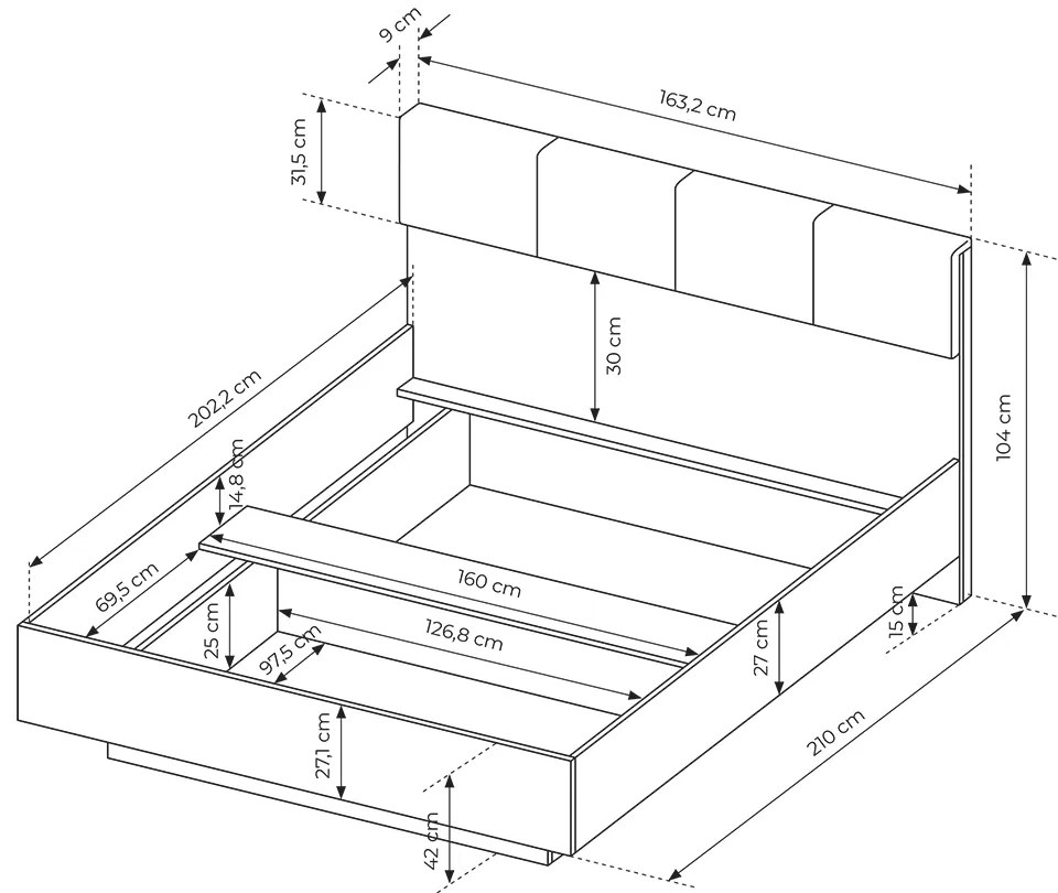 TALLY a | ložnice TALLY A | 5 dílů | artisan/antracit