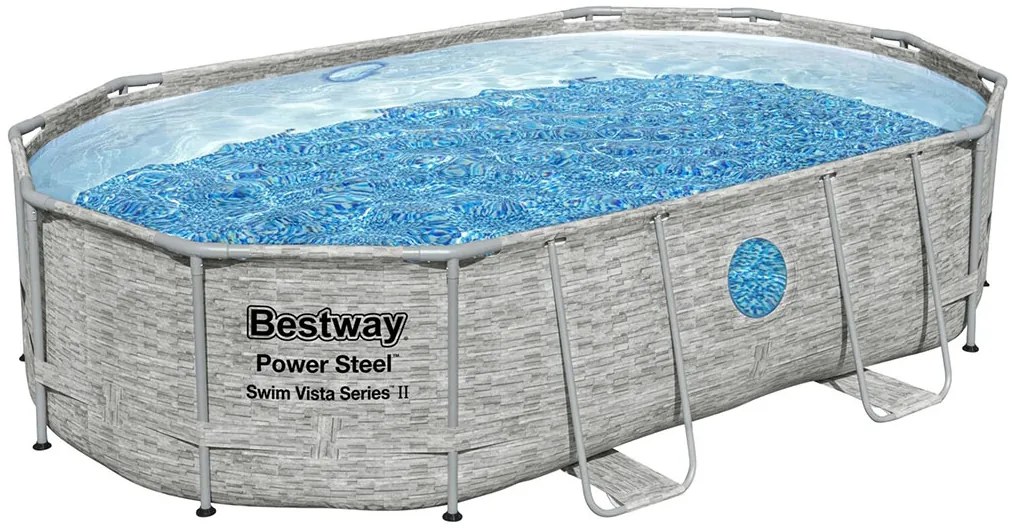 BESTWAY Power Steel Swim Vista Bazénový set 488 x 305 x 107 cm, písková filtrace 56946