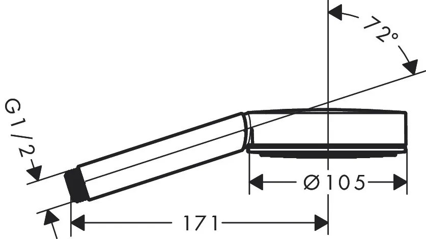 Hansgrohe Pulsify S, ruční sprcha 105 1jet, černá matná, HAN-24120670