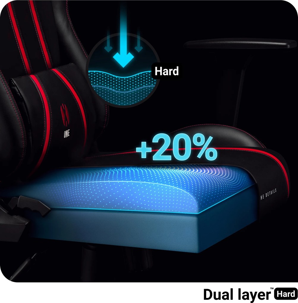Herní křeslo z eko kůže King Size, černý-červený: Diablo X-One 2.0