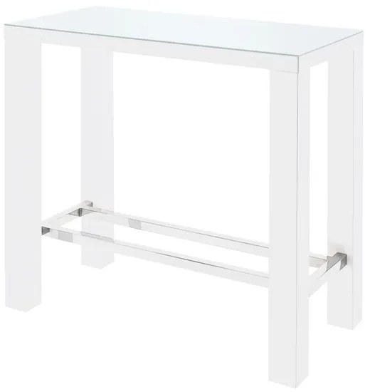 Sconto Barový stůl GERARD 120 bílá/sklo